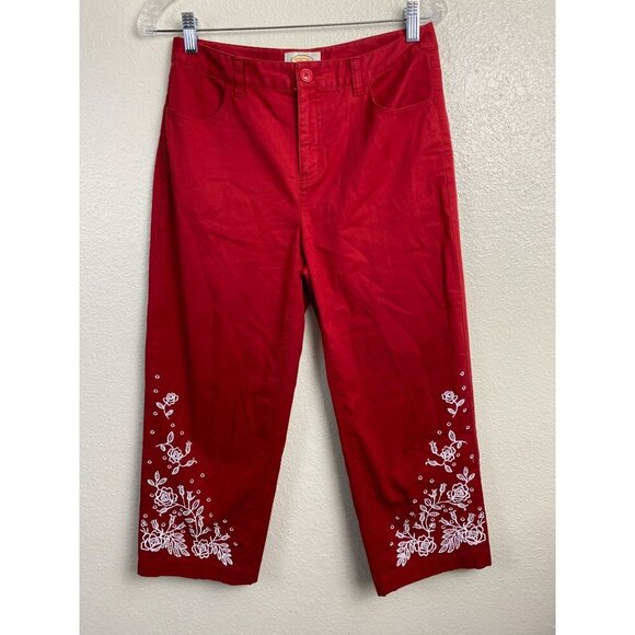 Talbots | Pants & Jumpsuits | Vintage Talbots Stretch Capri Floral ...
